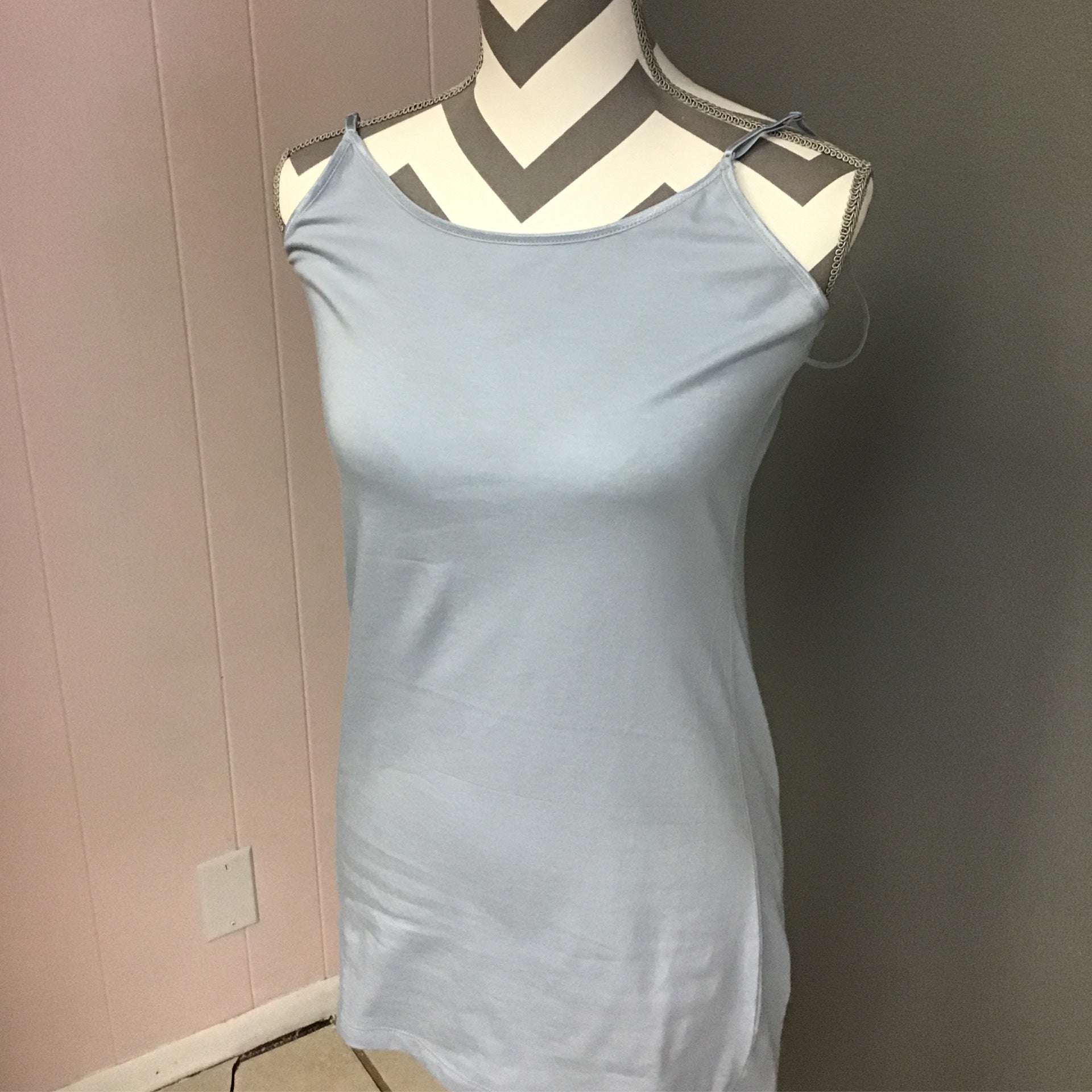 Plus Size Ash Blue Tank | Three Bridges Boutique